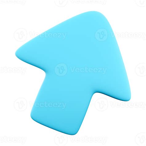 D Rendering Blue Line Cursor Icon D Render Mouse Pointer Icon