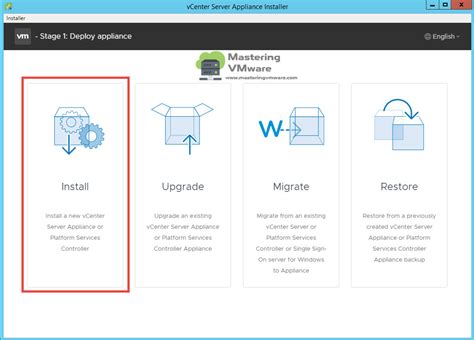 Install Vcsa Mastering Vmware