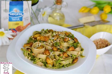 Przepis Na Makaron Tagliatelle Z Kurczakiem I Pesto Z Rukoli Szalona