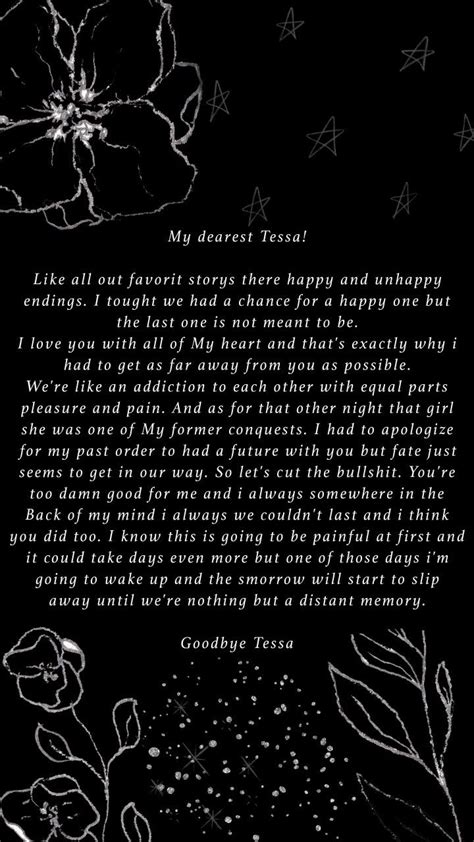 9 Day Hardin S Letter To Tessa Quote Aesthetic Romantic Book Quotes