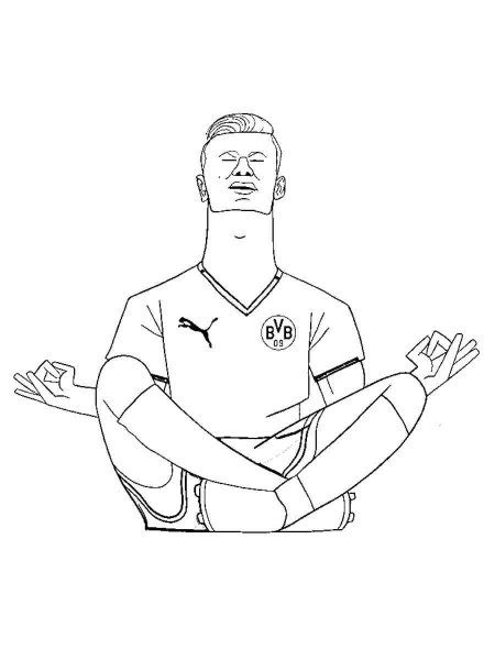 Erling Haaland Coloring Page Free Printable