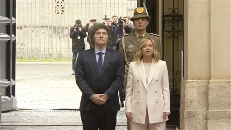 Meloni Incontra A Palazzo Chigi Il Presidente Argentino Milei