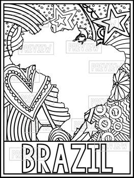 Brazil Coloring Page By The Virtual Explorer TPT