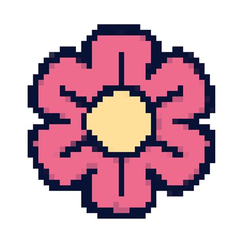 Flower Pixel Art Vector Art At Vecteezy