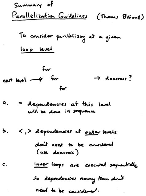summary of parallelization guidelines