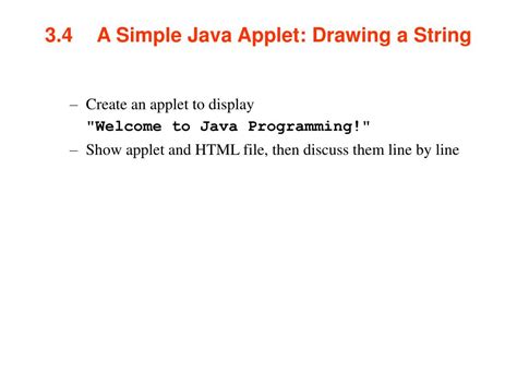 ppt chapter 3 introduction to java applets powerpoint presentation id 5425697