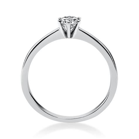 Solitär Ring aus 585 Weißgold mit Brillant 0 30 Ct