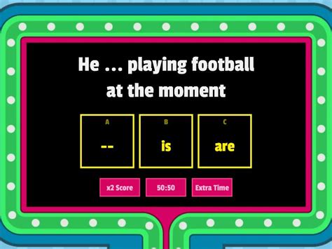 Present Simple Vs Present Continuous Gameshow Quiz