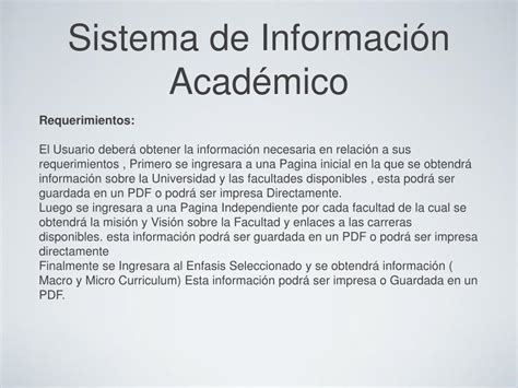 PPT Sistema de Información Académico PowerPoint Presentation free