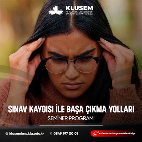 Sınav Kaygısı İle Başa Çıkma Yolları Semineri