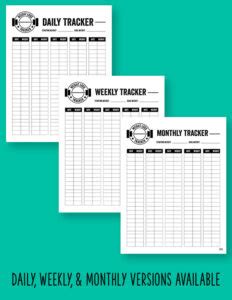 Weight Loss Trackers Free Printables Printabulls