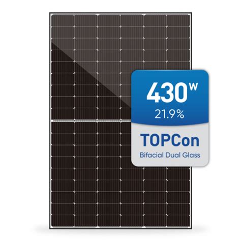 N Type TOPCon Bifacial Solar Panel 420W 430 Watt Solar Module Manufacturers
