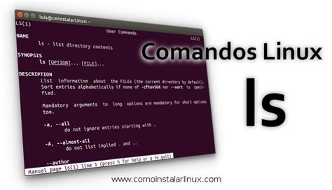 Comandos Linux Ls Como Instalar Linux