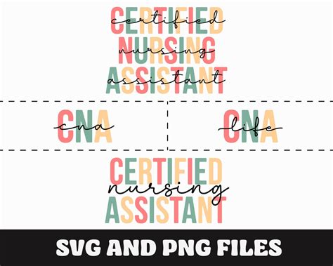 Cna Svg Cna Png Certified Nursing Assistant Svg Certified Nursing