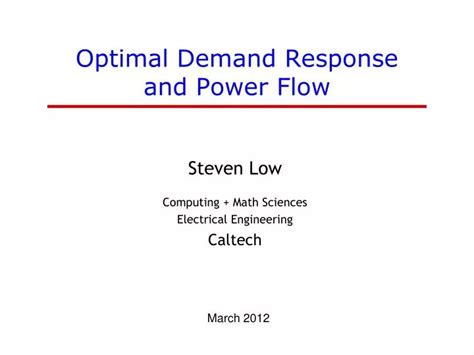 ppt optimal demand response and power flow powerpoint presentation free download id 2397683