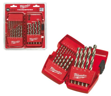 MILWAUKEE zestaw wiertła do metalu HSS G 19szt 7375271266 oficjalne
