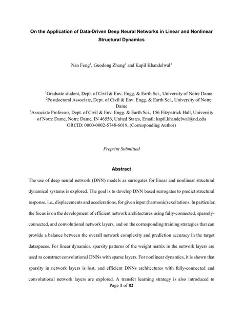 on the application of data driven deep neural networks in linear and nonlinear structural