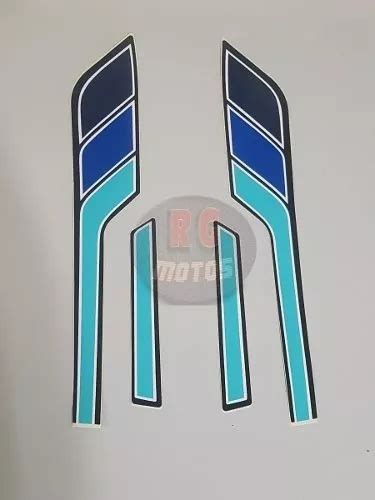 Faixa Kit Adesivo Completo Cg Bolinha Azul Mod Orig