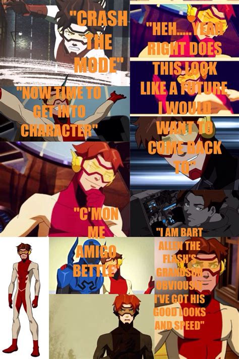 Impulse Aka Bart Allen The Last Line Xd Good Looks Really Xd Young Justice League Young