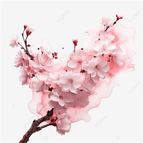 Flor De Cerejeira Rosa Criada Ia Generativa PNG Detalhe Rosa