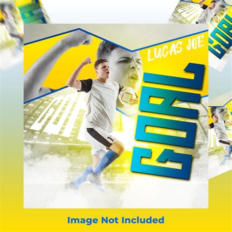 Psd tor fußball social media post vorlage flyer Premium PSD Datei