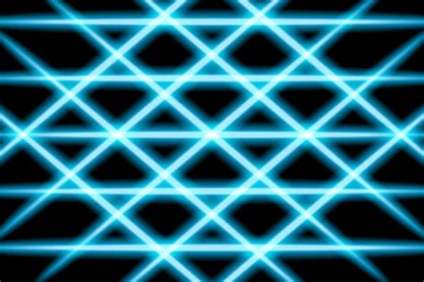 Plantilla de fondo abstracto de línea de luces brillantes de neón azul