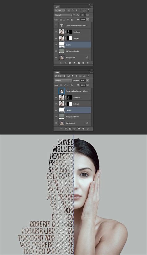 How To Make A Text Portrait In Photoshop Medialoot Graphic Design