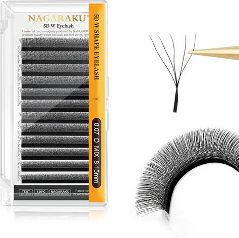 Nagaraku W Eyelash Extension D Volume Premade Mm D Curl Mm Mix