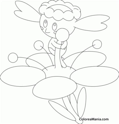 Colorear Flabebe Generation VI Pokemon Pokemon Dibujo Para