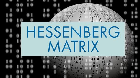 hessenberg matrix types of matrices very easy youtube