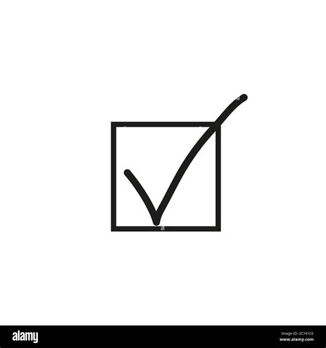 Check List Button Icon Check Mark In Box Sign Stock Vector Image Art