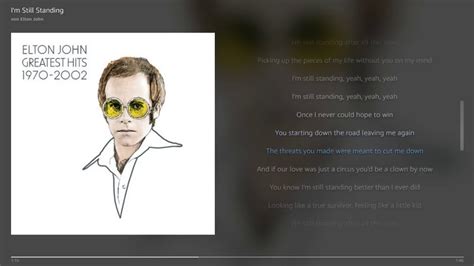 Elton John I M Still Standing Lyrics Youtube