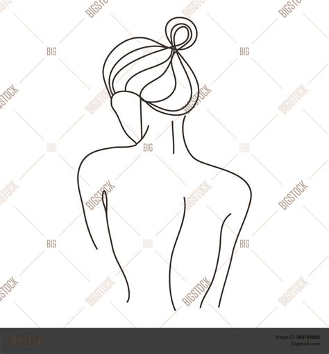 Beautiful Naked Woman Sitting Female Body Line Drawing 40 OFF