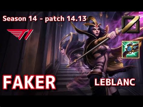 KRサーバー GMT1 Faker ルブラン Leblanc VS コーキ Corki MID Patch14 13 KR