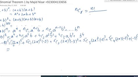 binomial theorem 1 factorial a level s maths youtube