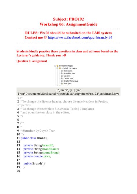 workshop 06 pro192 assignment guide 2021 tran subject pro workshop 06 assignmentguide
