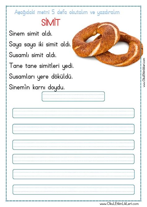 Simit Okuma Ve Yazma Metni Seyit Ahmet Uzun E Itime Yeni Bir Bak