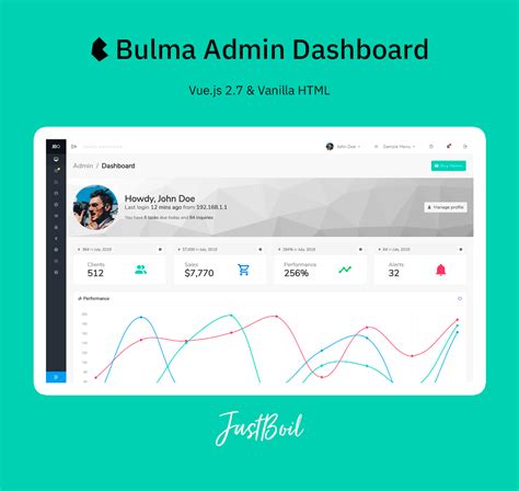 Admin One Bulma Buefy Dashboard Template