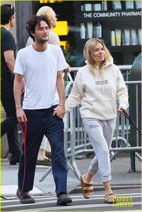 Sienna Miller Boyfriend Oli Green Hold Hands While Picking Up