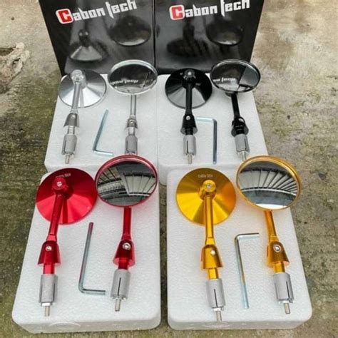 Promo Spion Jalu Stang Full Cnc Bulat Kaca Cembung Universal Motor