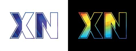 Letter XN Logo Design Vector Template Creative Modern Luxurious