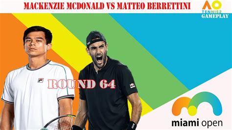 Mackenzie Mcdonald Vs Matteo Berrettini Miami Open 25 03 2023