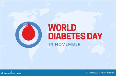 Afiche De Sensibilización Sobre El Día Mundial De La Diabetes Símbolo
