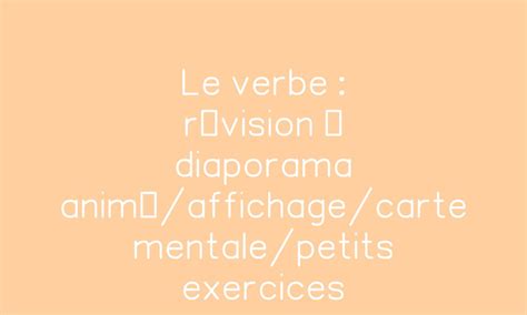 Le Verbe R Vision Diaporama Anim Affichage Carte Mentale Petits