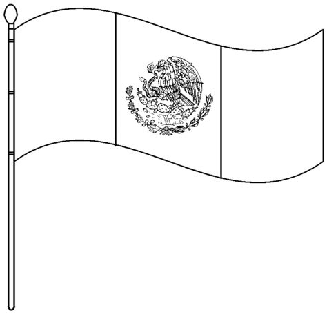 Dibujos del día de la Bandera de México 24 de febrero Colorear imágenes