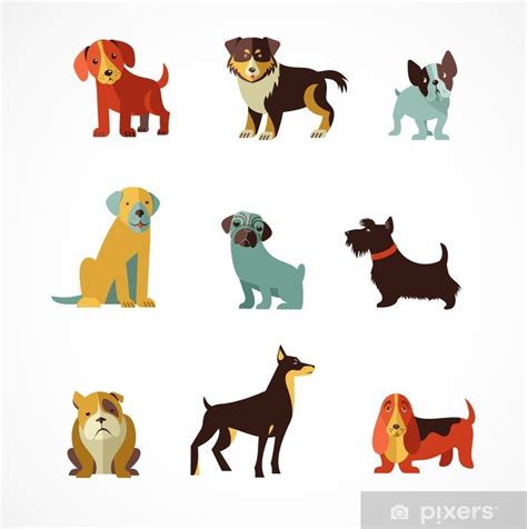 Vinilo Pixerstick Perros Iconos E Ilustraciones PIXERS ES