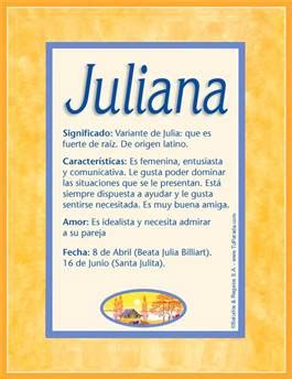 Significado Del Nombre Juliana Mundo Nombres