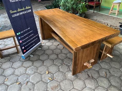 Meja Trembesi Suar Wood Solid Meh Jepara 100 Pengrajin Mebel Jepara