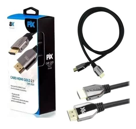 Cabo Hdmi Pix Gold 2 1 1 5mt 8k Ultra Hd E Hdr 018 2121 MercadoLivre