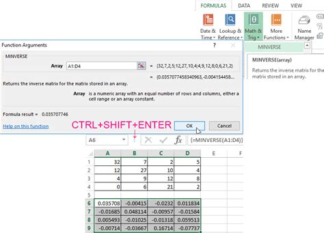 excel function for matrix multiplication with examples